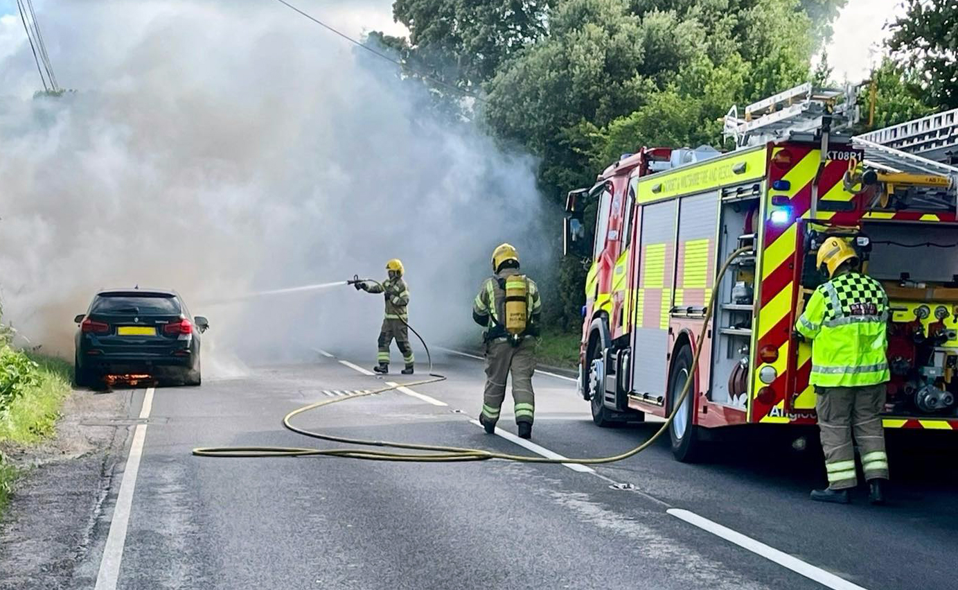 Busy Dorchester road closed after car fire | The New Blackmore Vale ...