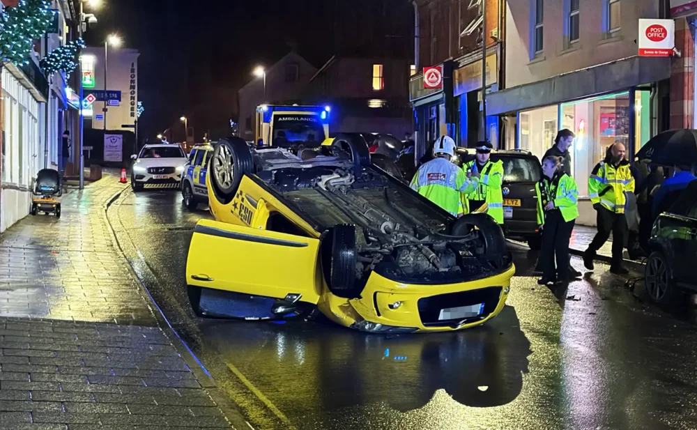 Car left on its roof after crash in Gillingham | The New Blackmore Vale ...