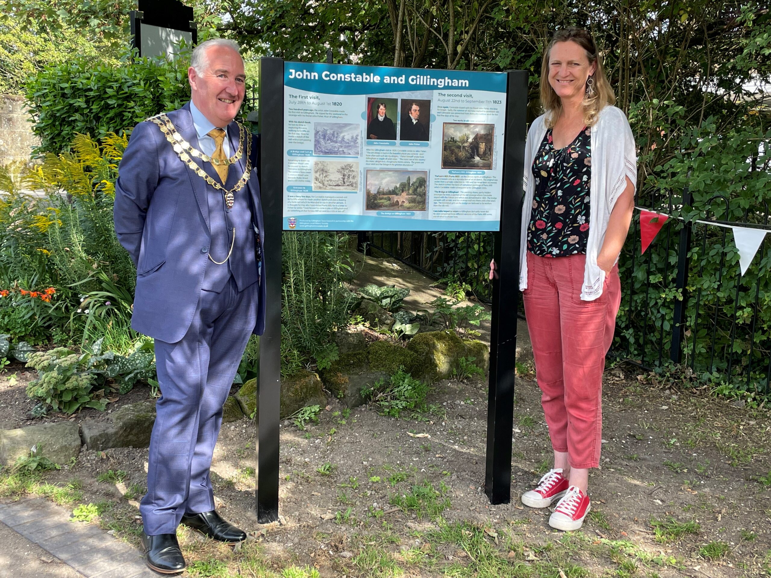 Gillingham Constable paintings info board unveiled by descendent | The ...